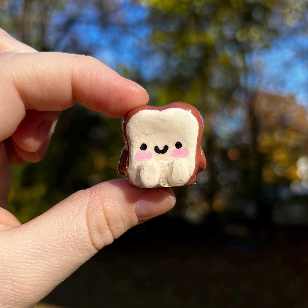 Cute Hand Sculpted Bread, Toast, Hand Painted, UV Resin, Jellycat ...