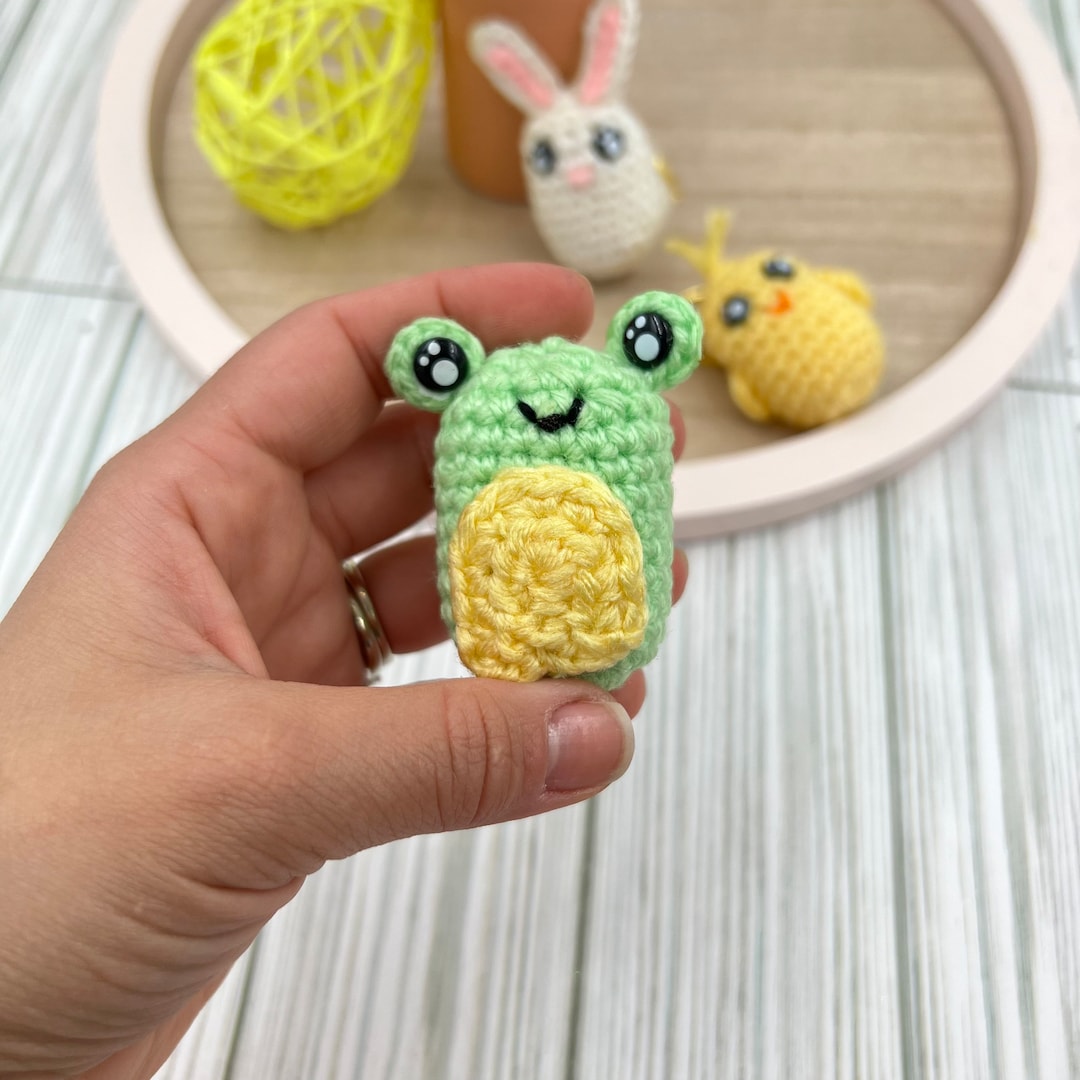 Cute Little Crochet Keychain Frog Crochet Keychain Little Animal ...