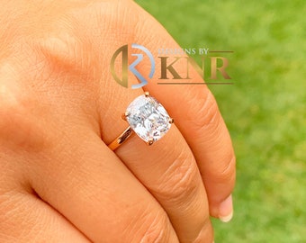 Rectangular Engagement Ring - Etsy