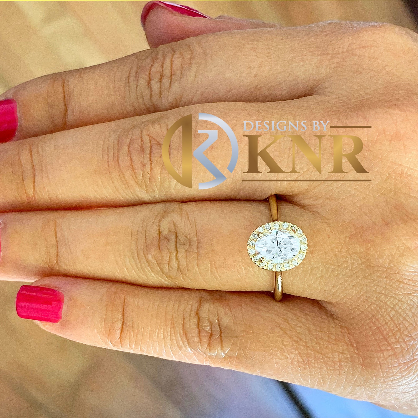 Elegant 14K Solid Yellow Gold Oval and Round Cut Simulated | Etsy