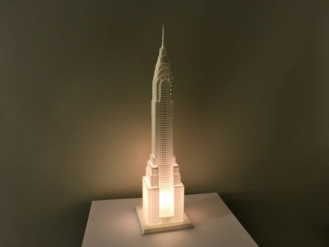 Chrysler Building Lamp and Model Detailed 3D Printed Home | Etsy