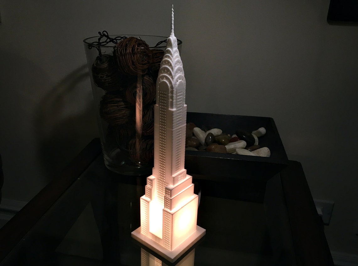 Chrysler Building Lamp and Model Detailed 3D Printed Home | Etsy