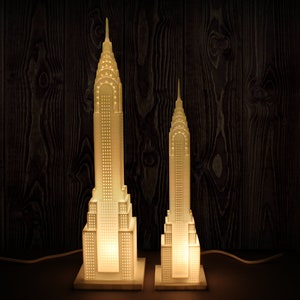 Chrysler Building Lamp and Model, Detailed, 3D Printed, Home Decor ...