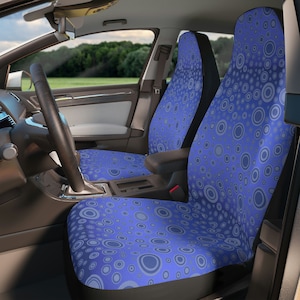 Blue Circles Pattern Gradient Car Seat Covers, Set of Two - Etsy