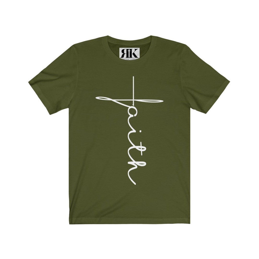 Faith Cross Christian T-shirt With Saying- Christian Gifts, Christian ...