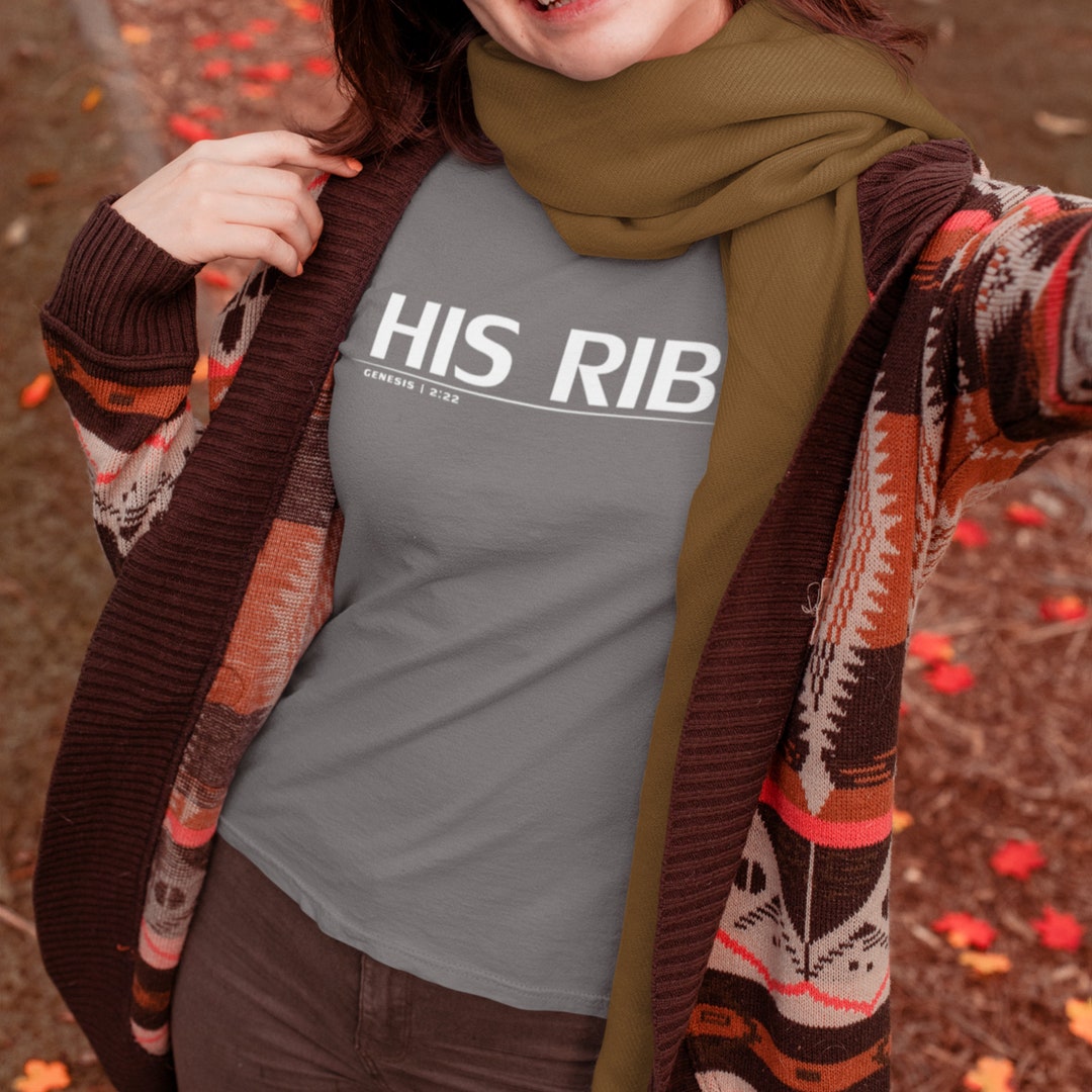 Heather Tee Shirt With Saying His Rib Bible Verse Genesis - Etsy