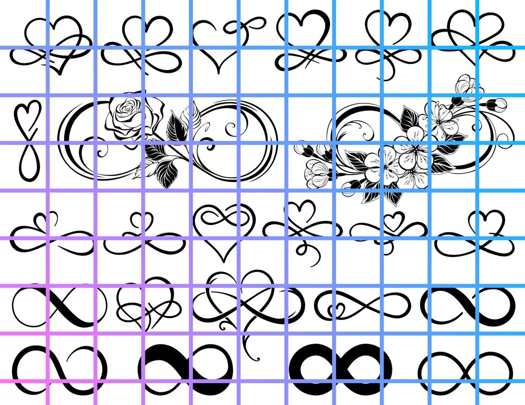 Infinity Symbols Resin Inclusion | Foil Transparency Full Sheet | Resin ...