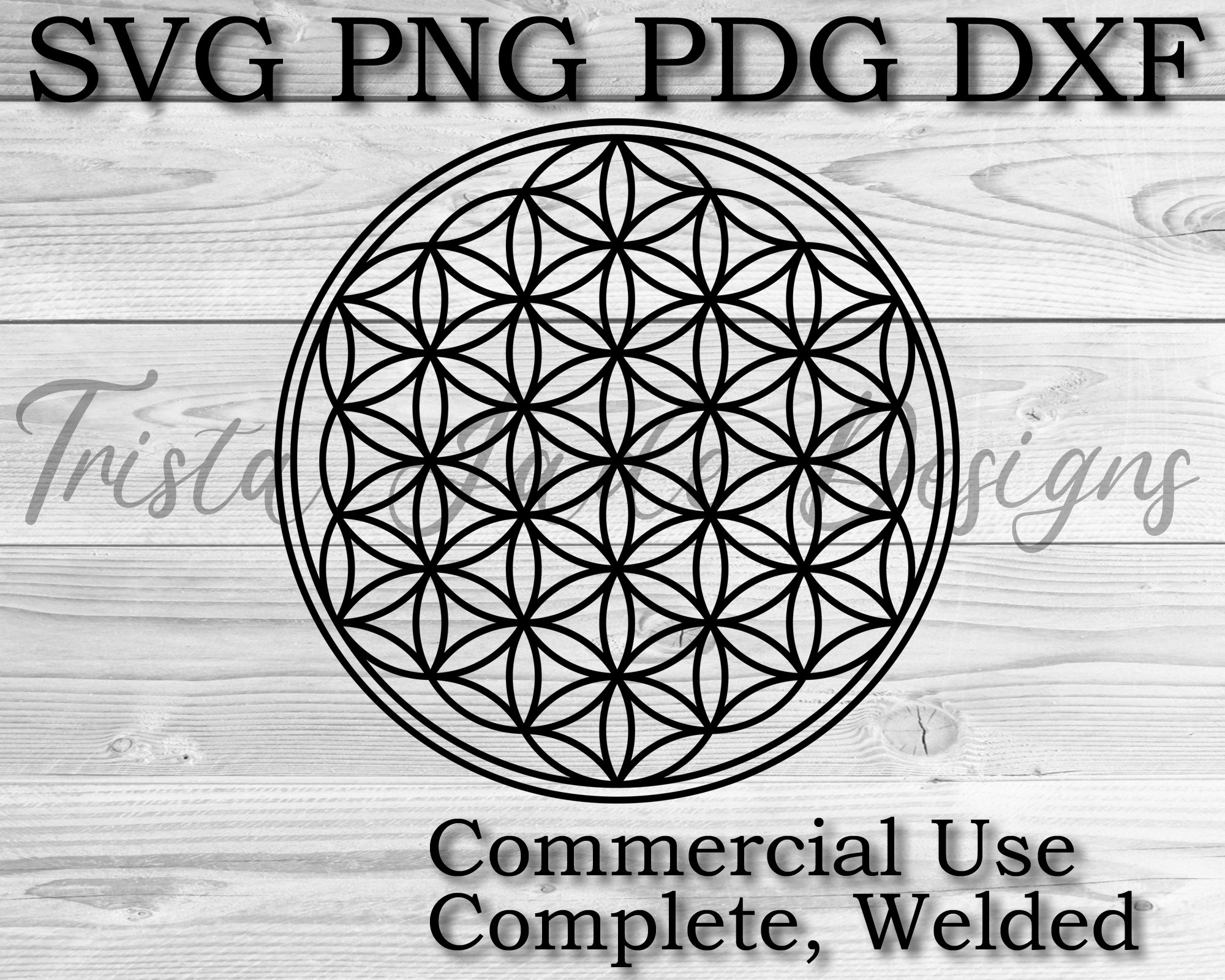 Flower of Life Sacred Geometry dxf png pdf Complete File | Etsy