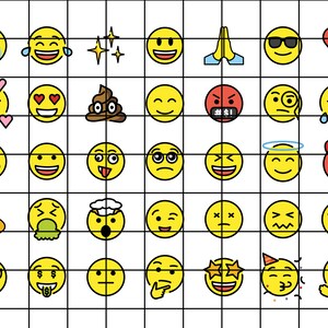 EMOJI Full Color Transparency Resin Inclusion, No Adhesive - Etsy