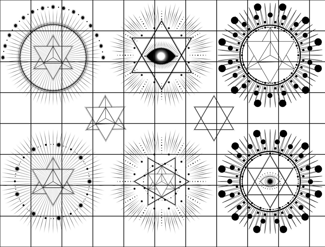 Magic Symbols 2 Sacred Geometry | Foil Transparency Full Sheet | Resin ...