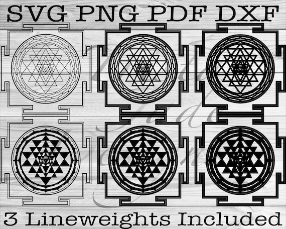 Shri Yantra SVG Sacred Geometry Digital File for Personal | Etsy India