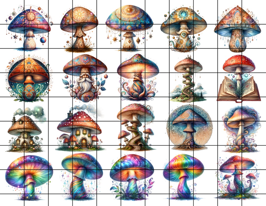 Mini Magic Shrooms 1 Full Color Transparency Resin Inclusion, No ...