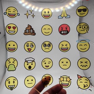 EMOJI Full Color Transparency Resin Inclusion, No Adhesive - Etsy