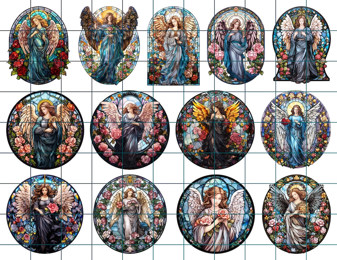 Stained Glass Angels 1 Full Color Transparency Resin Inclusion, No ...