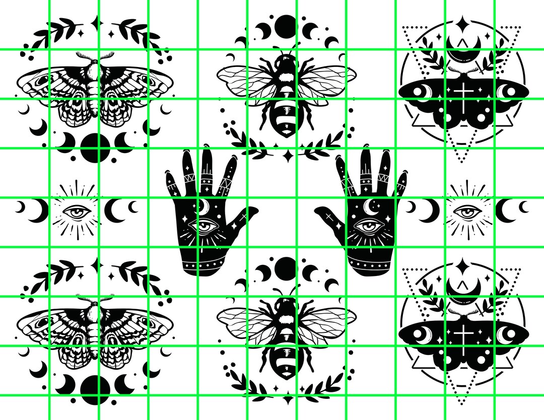 Witchy Bees and Moths Foil Resin Inclusion | Foil Transparency Full ...