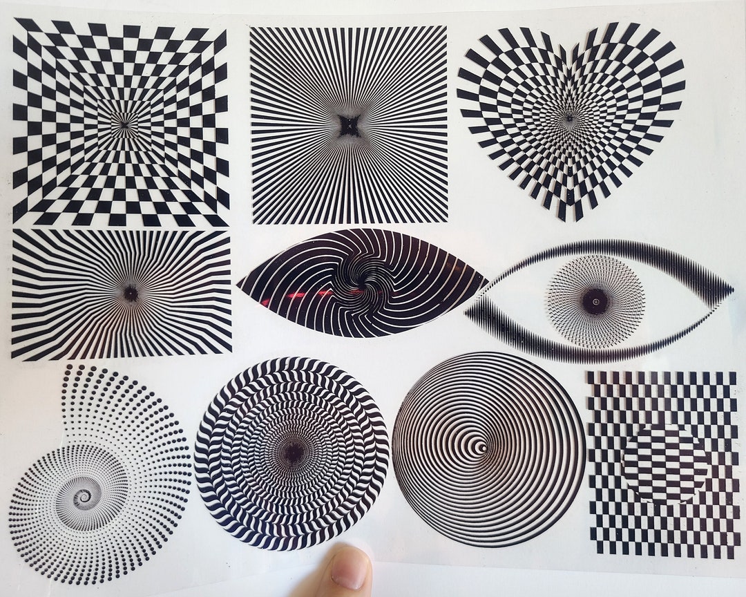 Optical Illusions 1 | Foil Transparency Full Sheet | Resin Insert ...