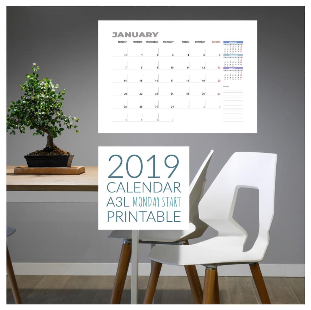 Printable Business Calendar - Etsy