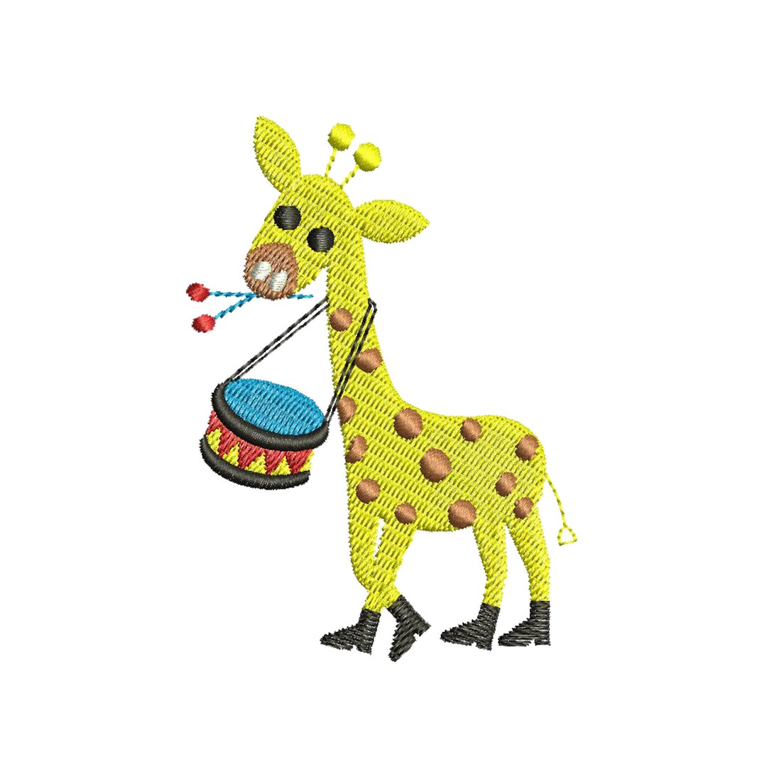 Giraffe Machine Embroidery Design, Animal Embroidery Design, Kids ...