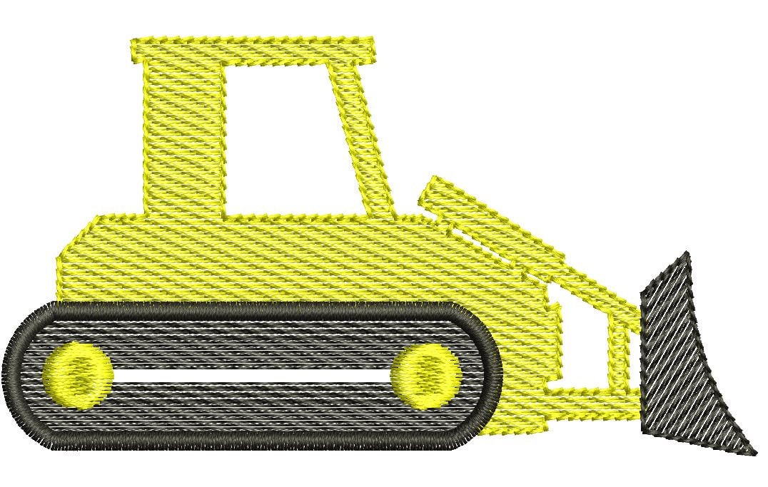 Mini Bulldozer Embroidery Design Bulldozer Machine Embroidery | Etsy