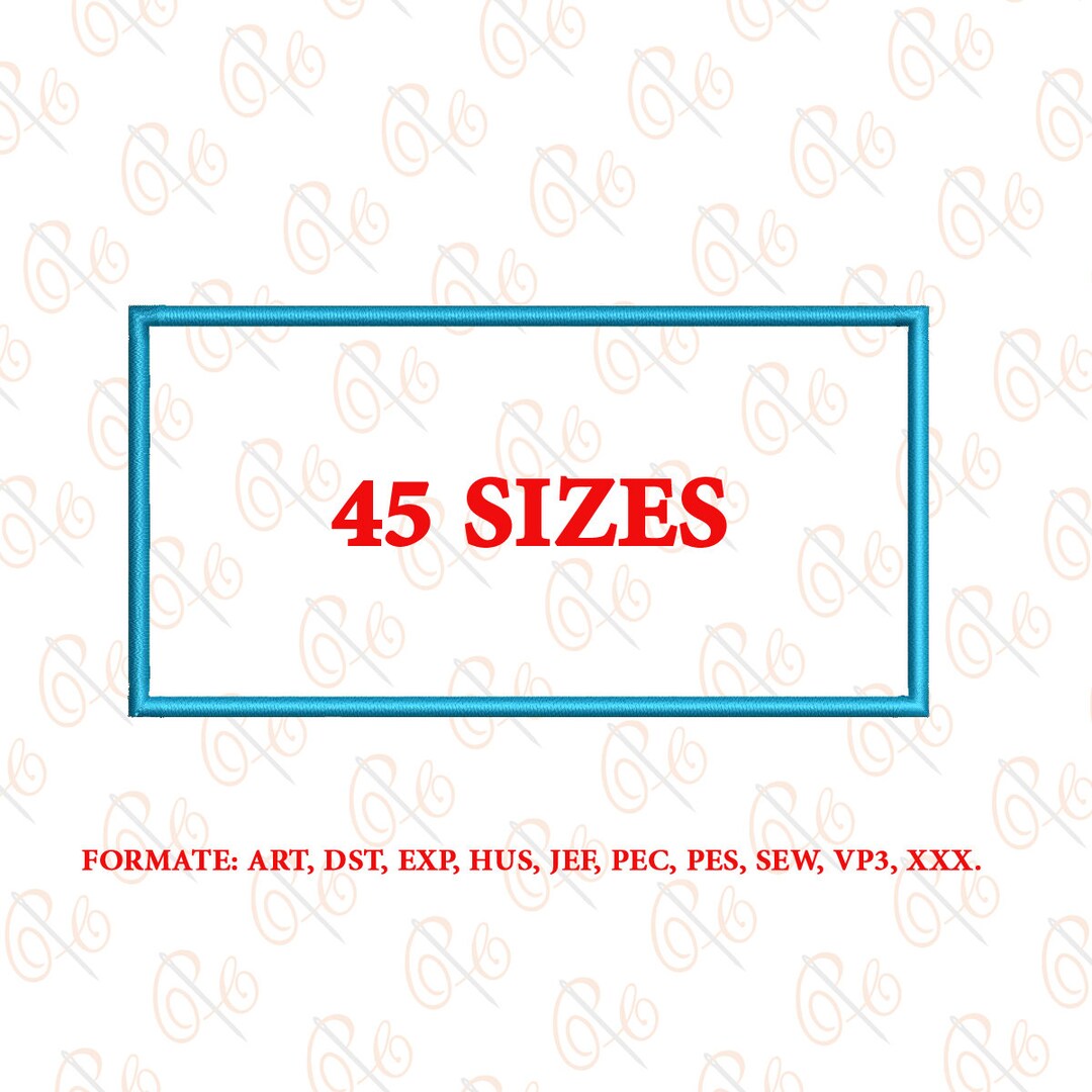 Rectangle Applique Embroidery Design, Shape Applique Machine Embroidery ...