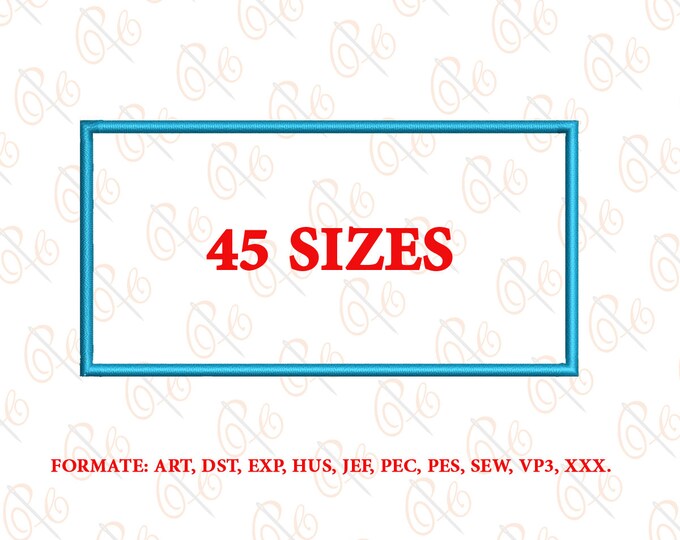 Rectangle Applique Embroidery Design, Shape Applique Machine Embroidery ...