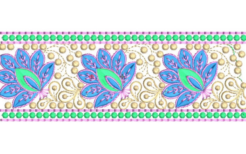 Vintage Style Border Machine Embroidery Design-Flower Border | Etsy