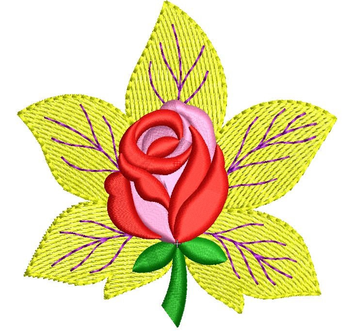 Rose Flower Machine Embroidery Design Floral Fill Machine | Etsy