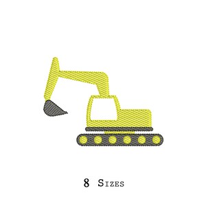 Mini Excavator Embroidery Design Construction Machine Embroidery Design ...