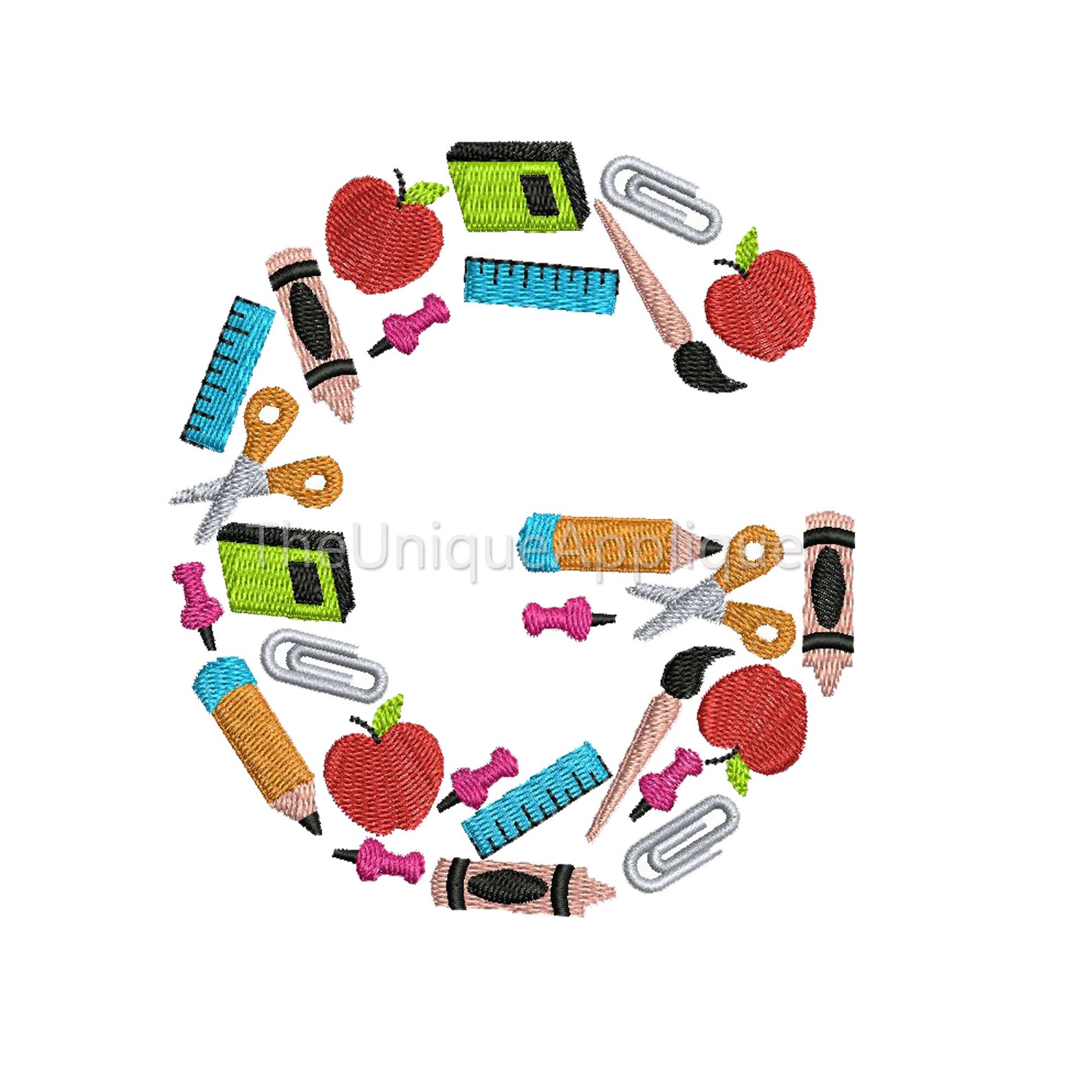 Alphabet Letter G Machine Embroidery Design 6 Sizes Back To | Etsy