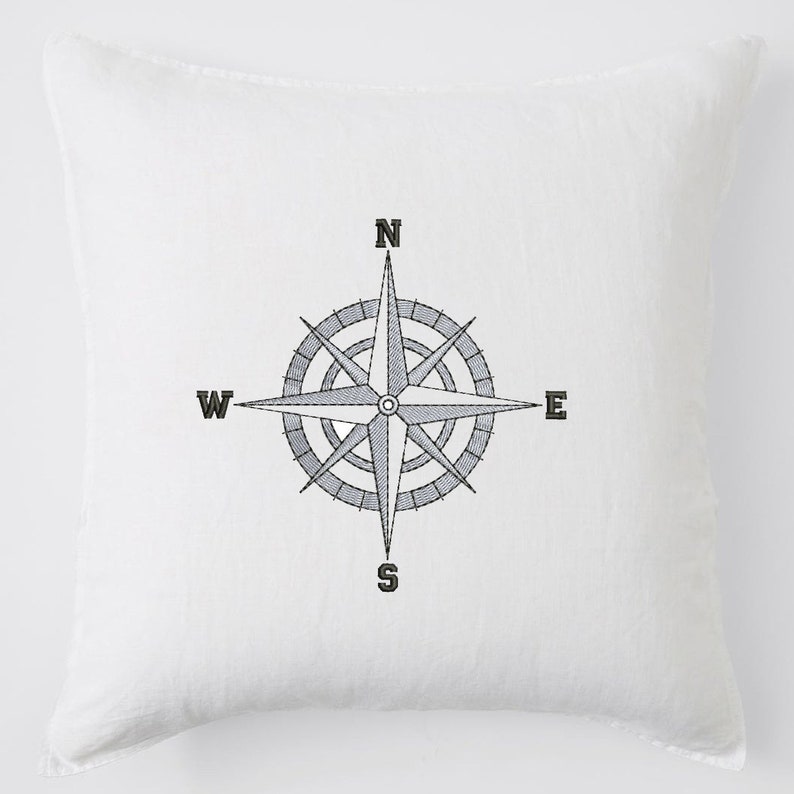 Nautical Compass Embroidery Design-seaside Machine Embroidery | Etsy