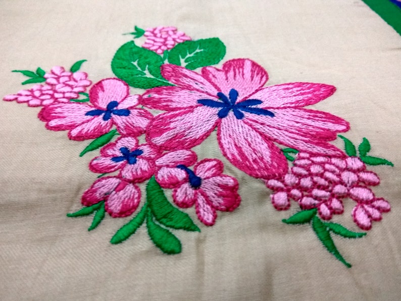 Flower Machine Embroidery Design Floral Machine Embroidery - Etsy