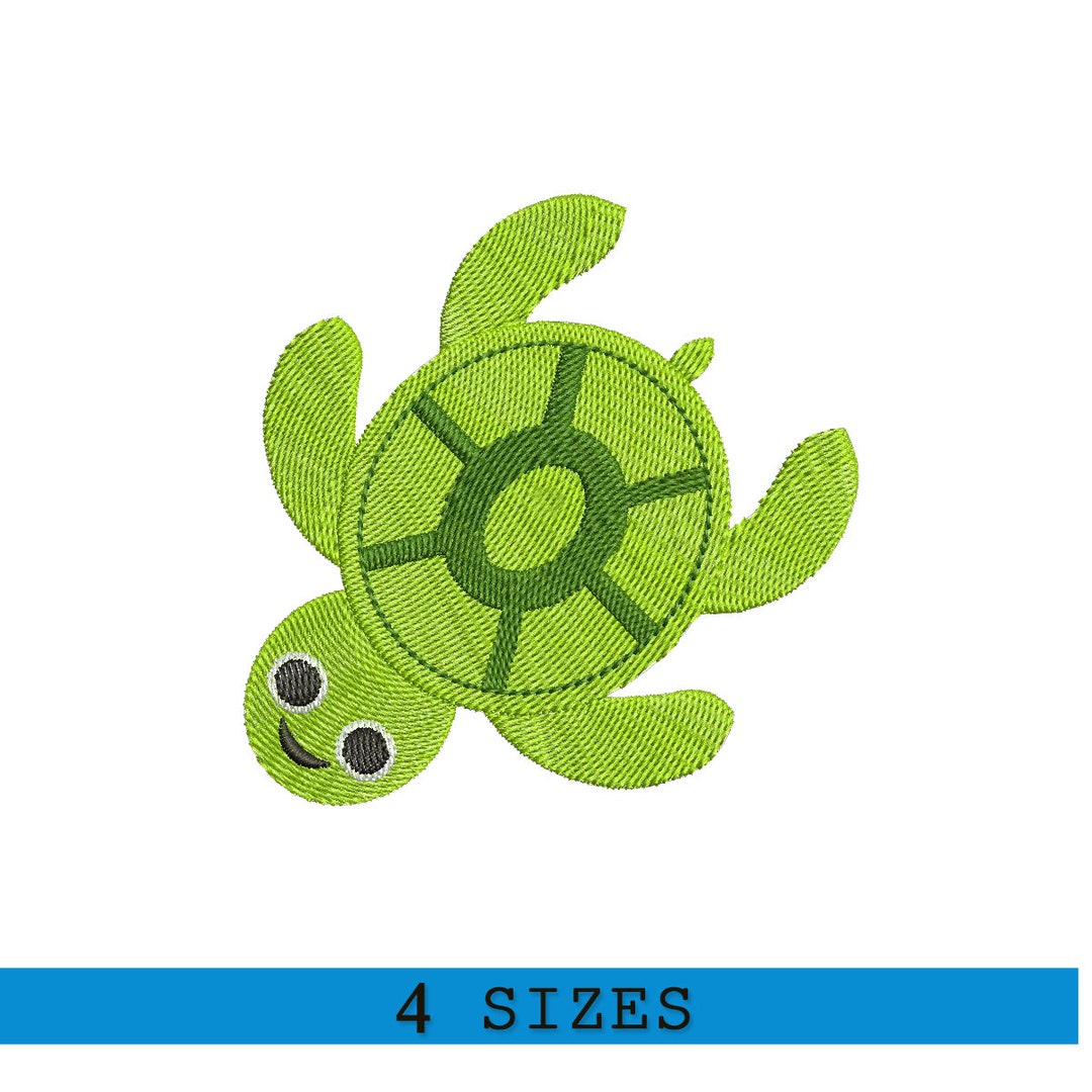 Turtle Embroidery Design-fill Stitch-sea Life Machine Embroidery Design ...