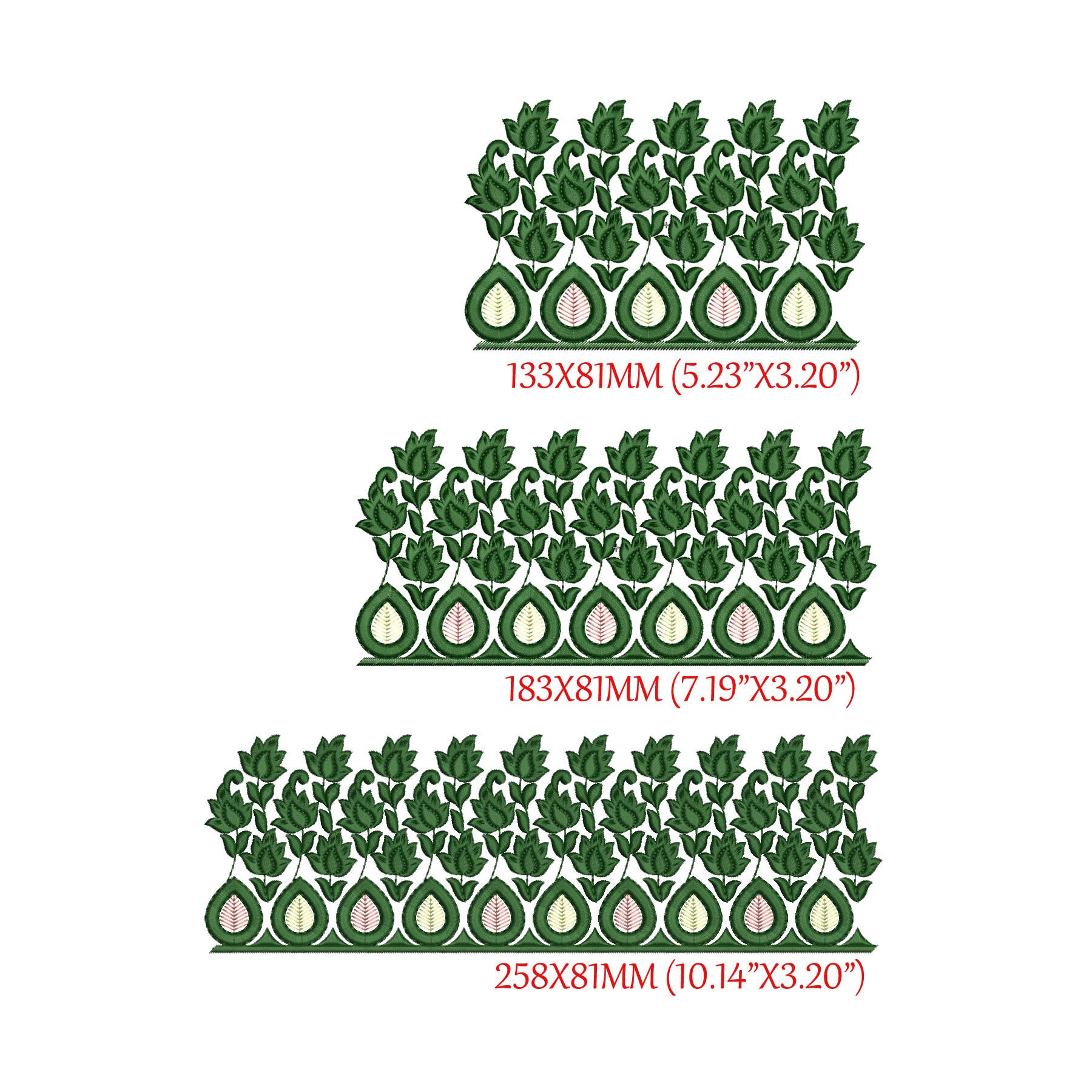 Border Machine Embroidery Design Line Embroidery Design | Etsy