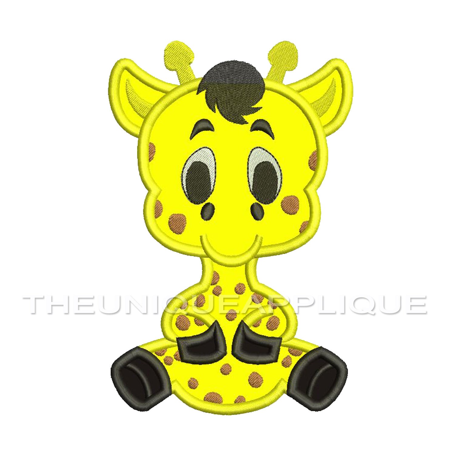 Baby Giraffe Applique Embroidery Design Cute Safari Animal - Etsy