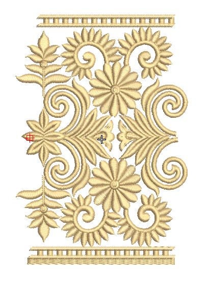 Vintage Style Border Embroidery Design Ornate Border | Etsy