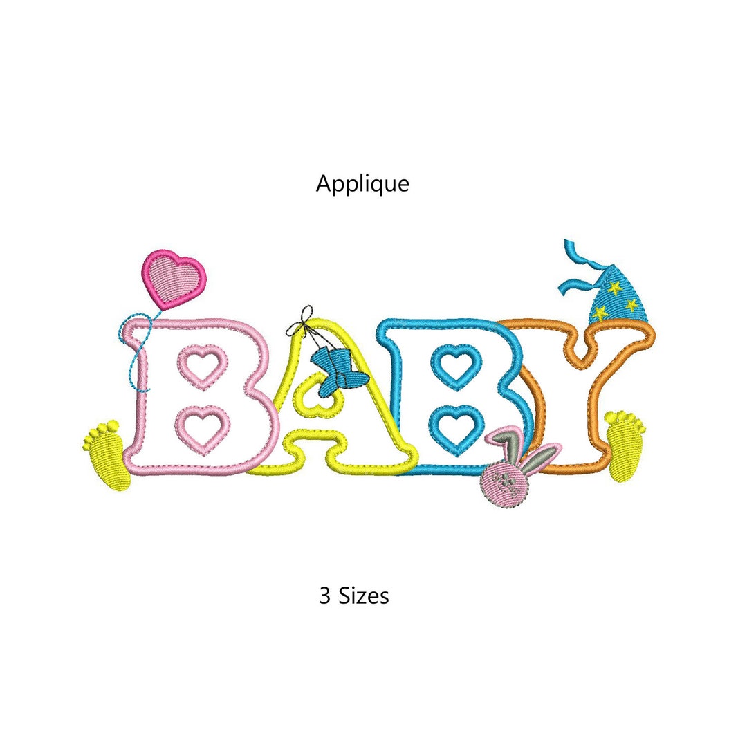 Baby Applique Embroidery Design, Newborn Machine Embroidery Designs ...