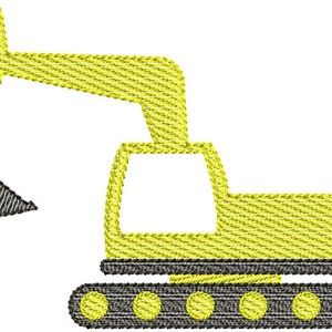 Mini Excavator Embroidery Design Construction Machine Embroidery Design ...