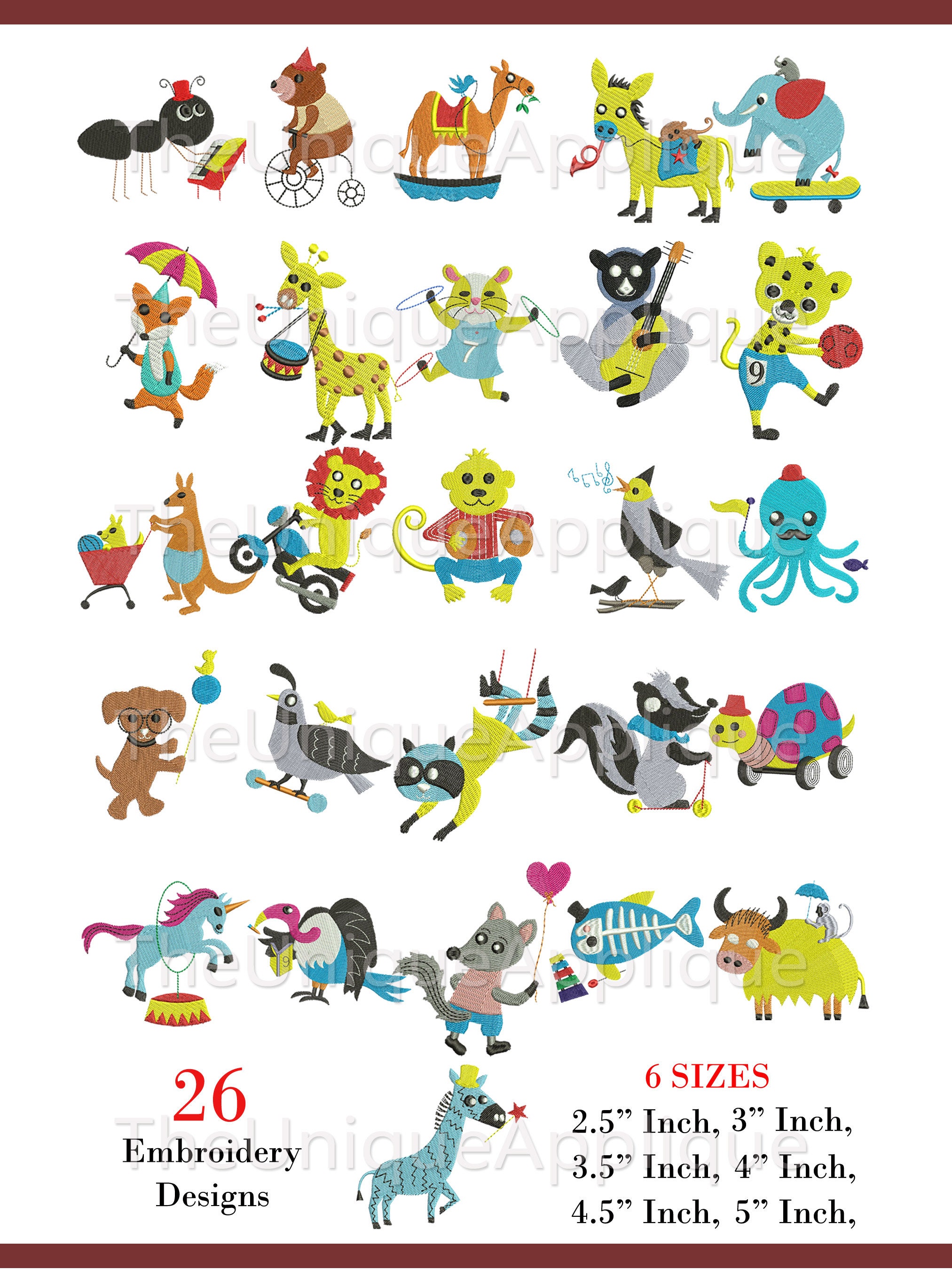 Baby Animal Machine Embroidery Designs 26 Files Woodland - Etsy