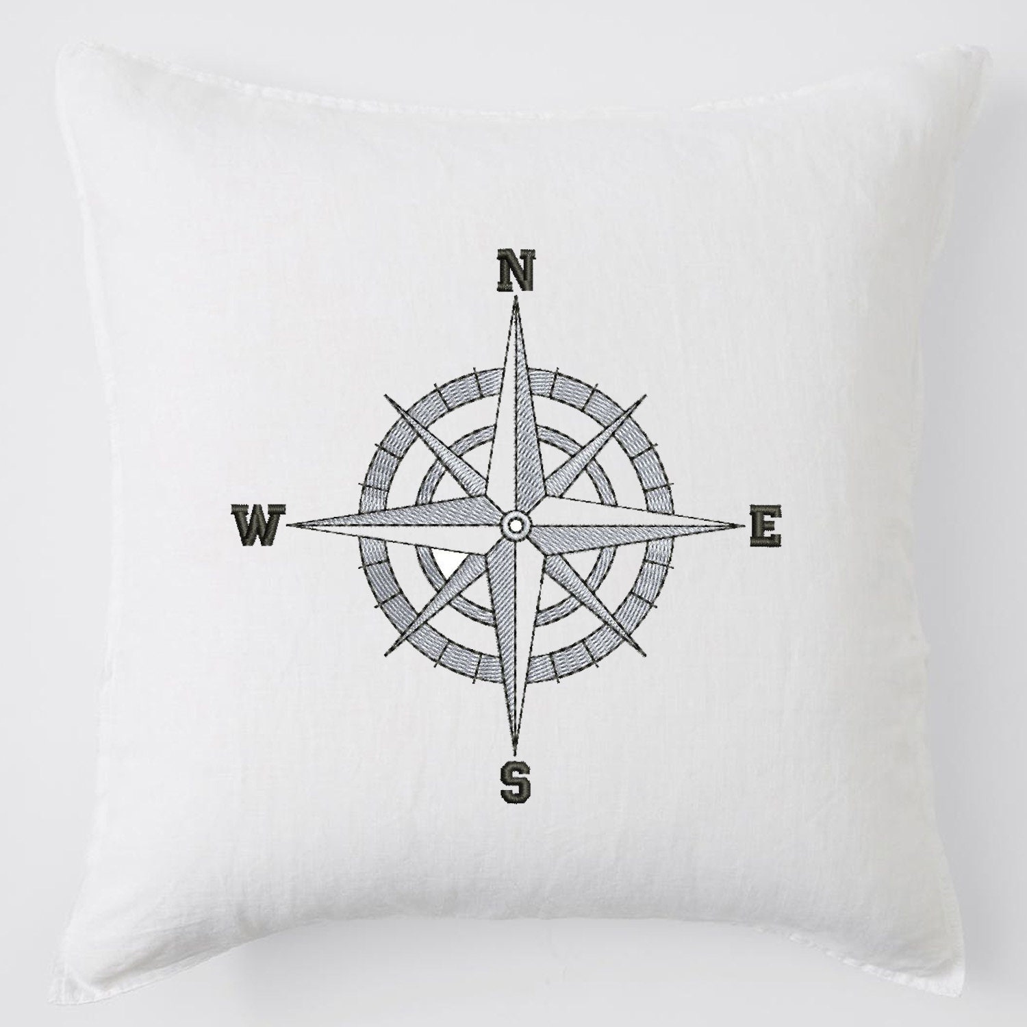 Nautical Compass Embroidery Design-seaside Machine Embroidery - Etsy