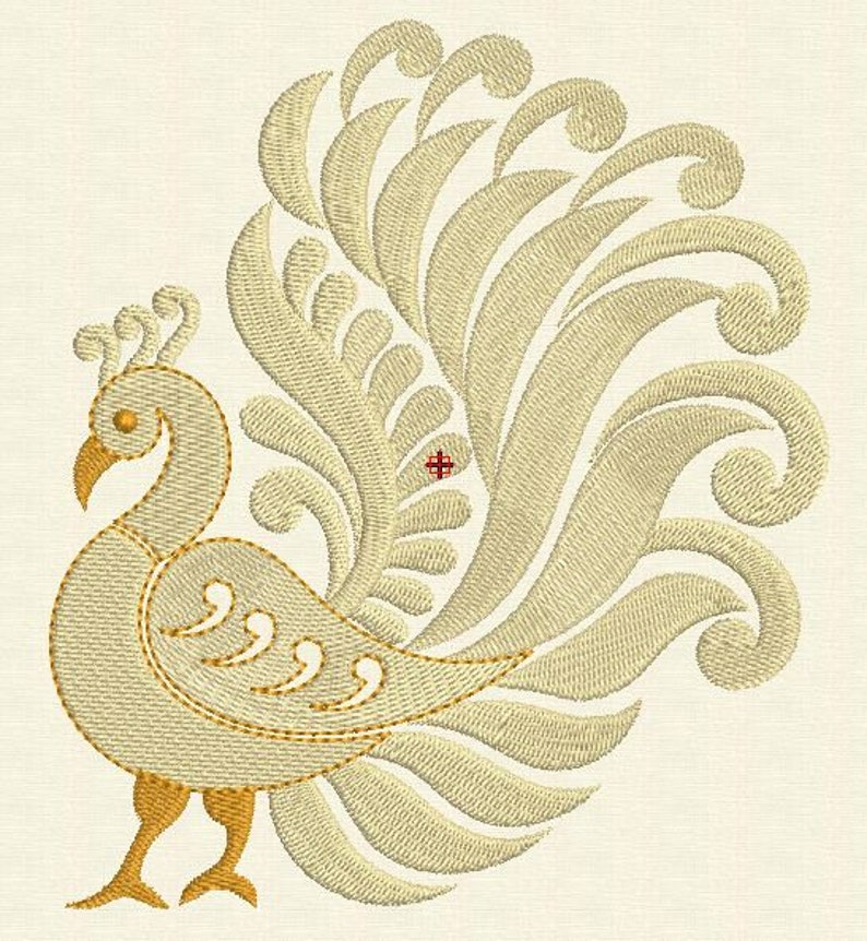 Royal Peacock Machine Embroidery Design Peacock Machine - Etsy