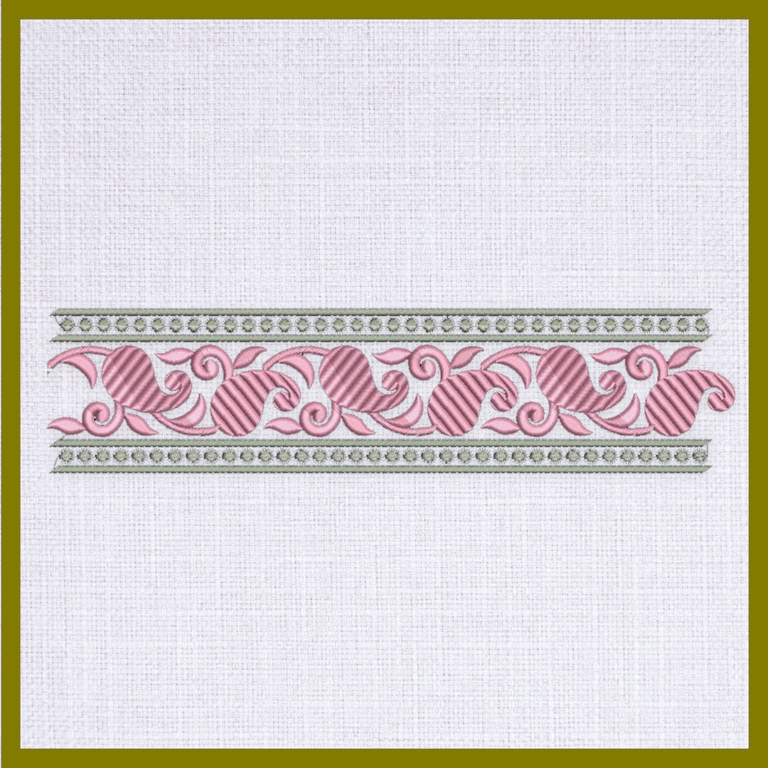 Border Machine Embroidery Design - Line Embroidery Design - Instant ...