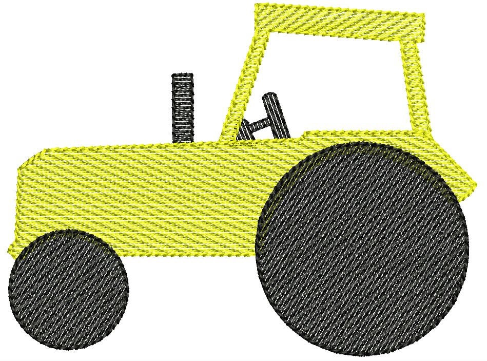 Mini Tractor Machine Embroidery Design Farm Tractor | Etsy
