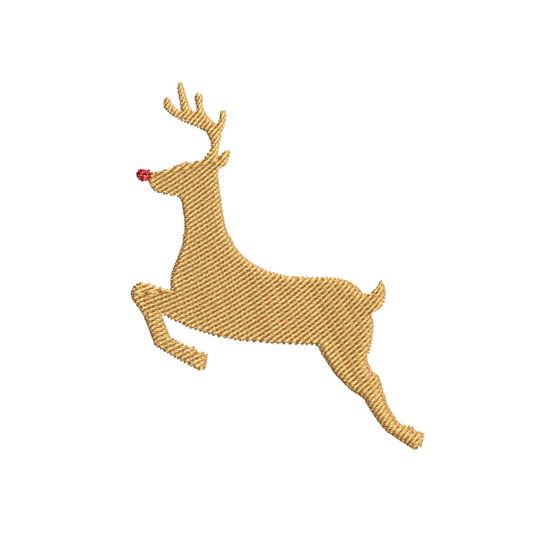 Rudolph Reindeer Mini Fill Embroidery Design, Christmas Reindeer ...