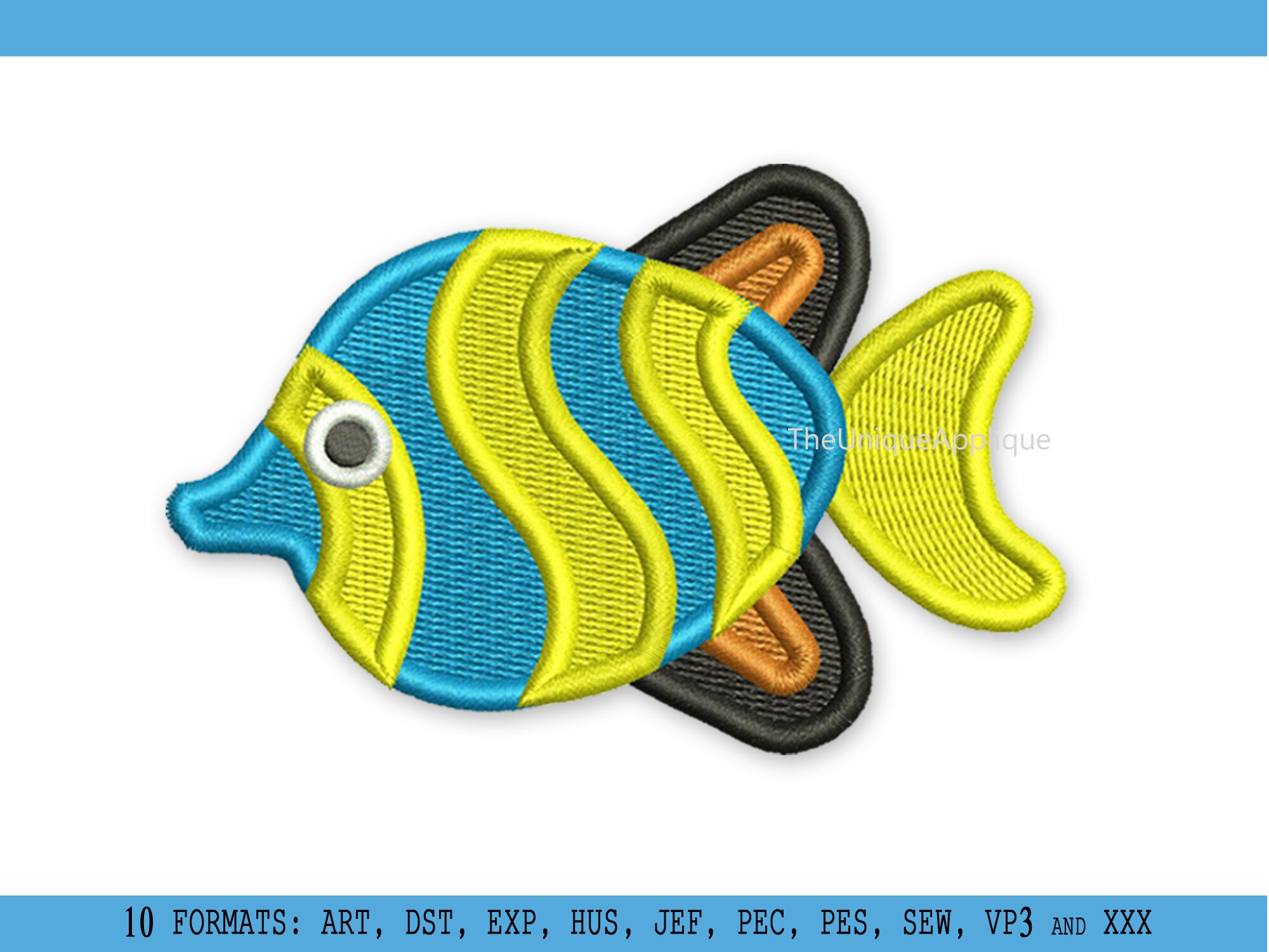 Angelfish Embroidery Design Fish Machine Embroidery Designs - Etsy