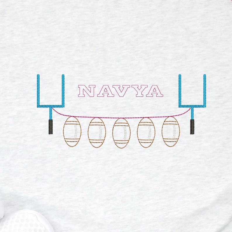 Goal Spot Holding Football Sketch Fill Embroidery - Etsy