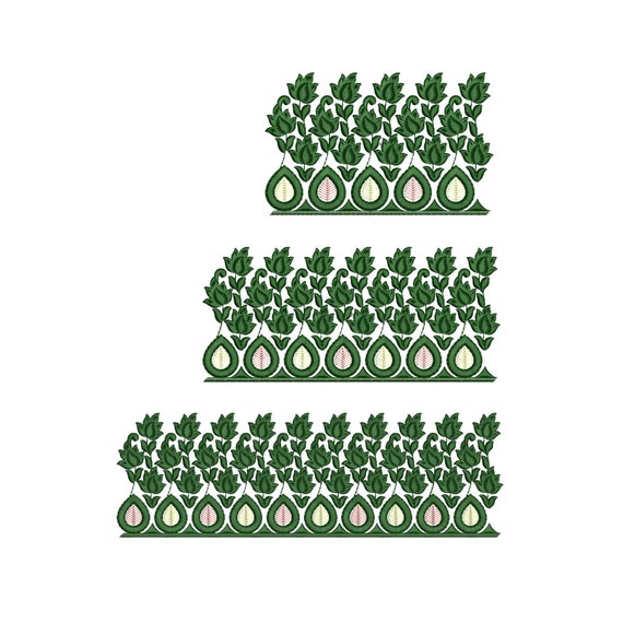 Border Machine Embroidery Design Line Embroidery Design | Etsy