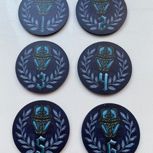 Imperial Knights Objective Markers. 40 Mm. Top Quality Plexiglass. 6 ...