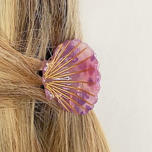 Middle Size Seashell Hair Clip Claw Light Colors Set 1, Mini Seashell ...