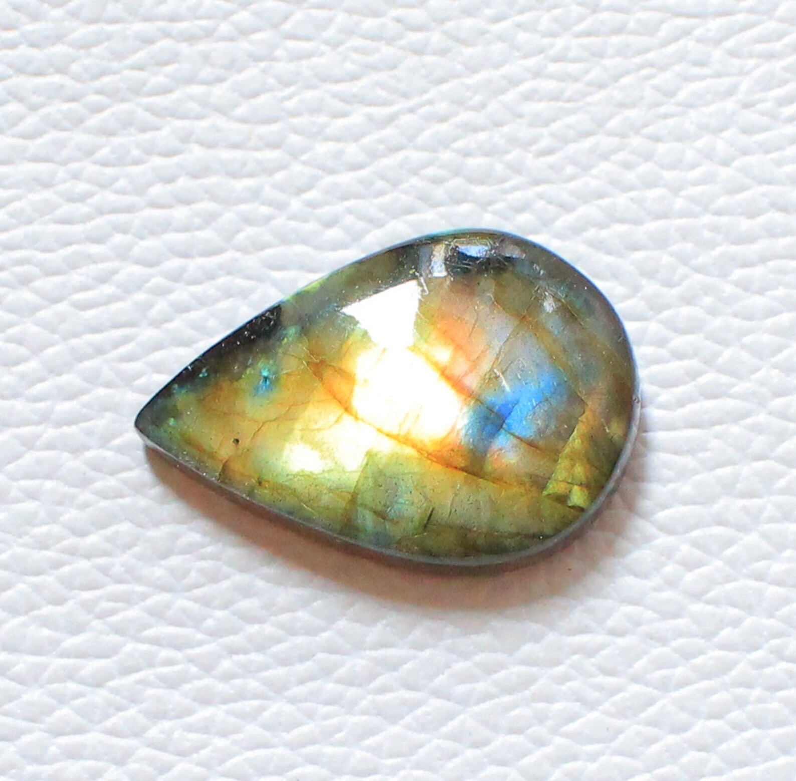 32x22x7MM Yellow Multi Labradorite Cabochon Multi Labradorite | Etsy