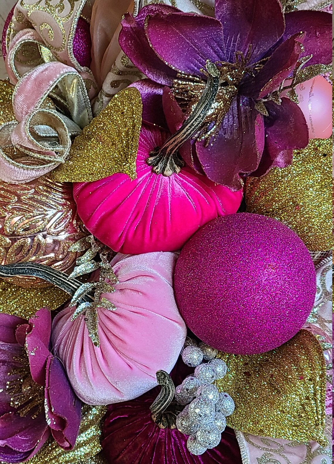 Elegant Fall Swag Breast Cancer Awareness Swag Pink Swag | Etsy